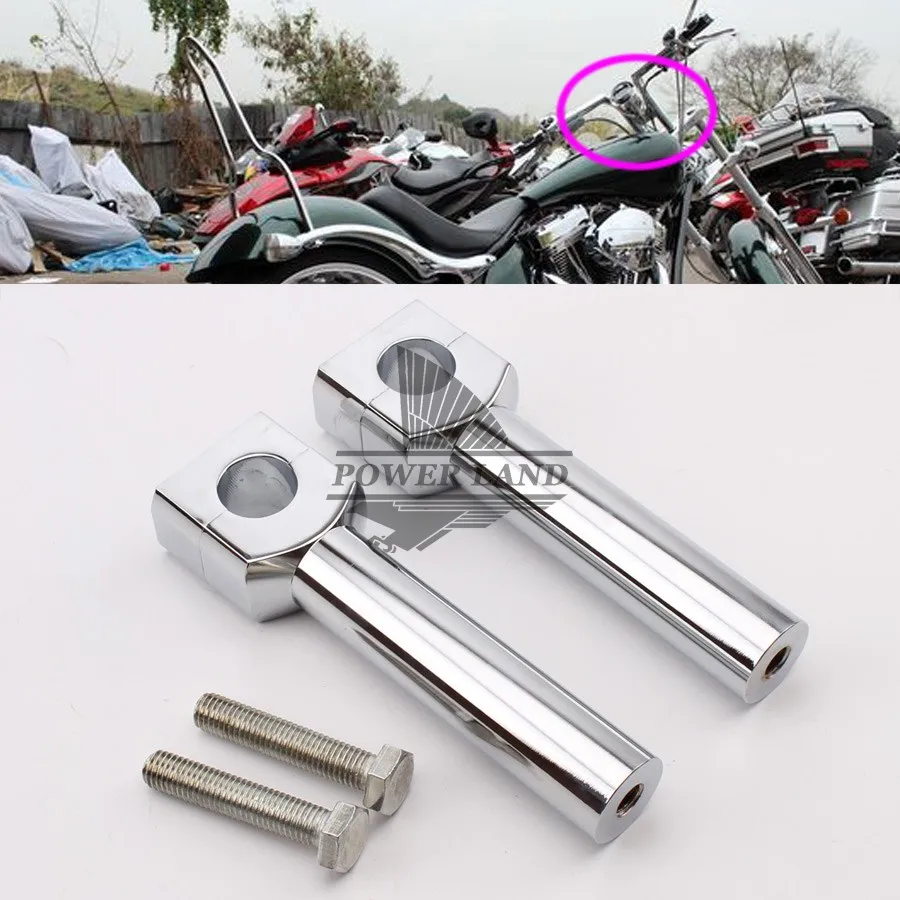 Brand New Motorscycle 6" Chroming Billet 1" Handler Bar Handlebar Riser ...