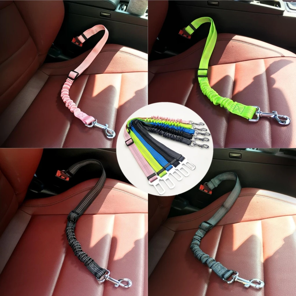 Petalk Adjustable Dog Seat Belt Pet Car Harness Vehical Safety Lash ...