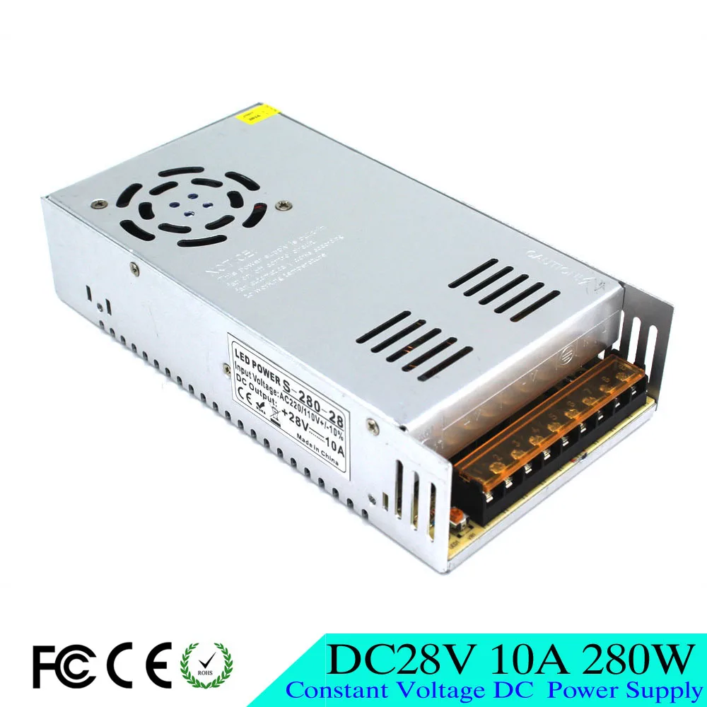 Regulated DC Power Supply 28V 10A 280W Switching Power Source Driver ...