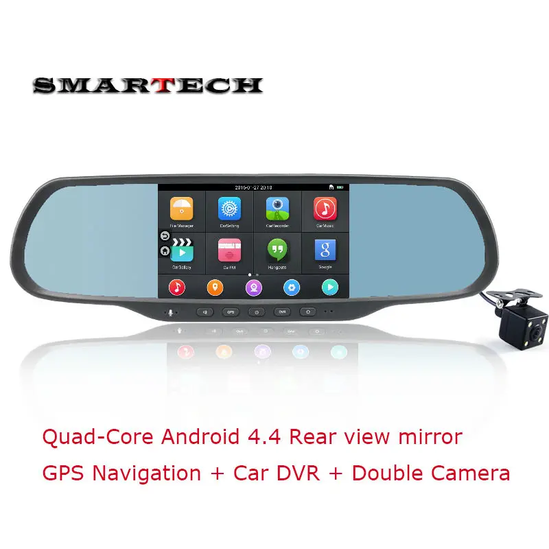 Android 4.4 Quad Core Rearview Mirror Camera 5inch capactive touch ...