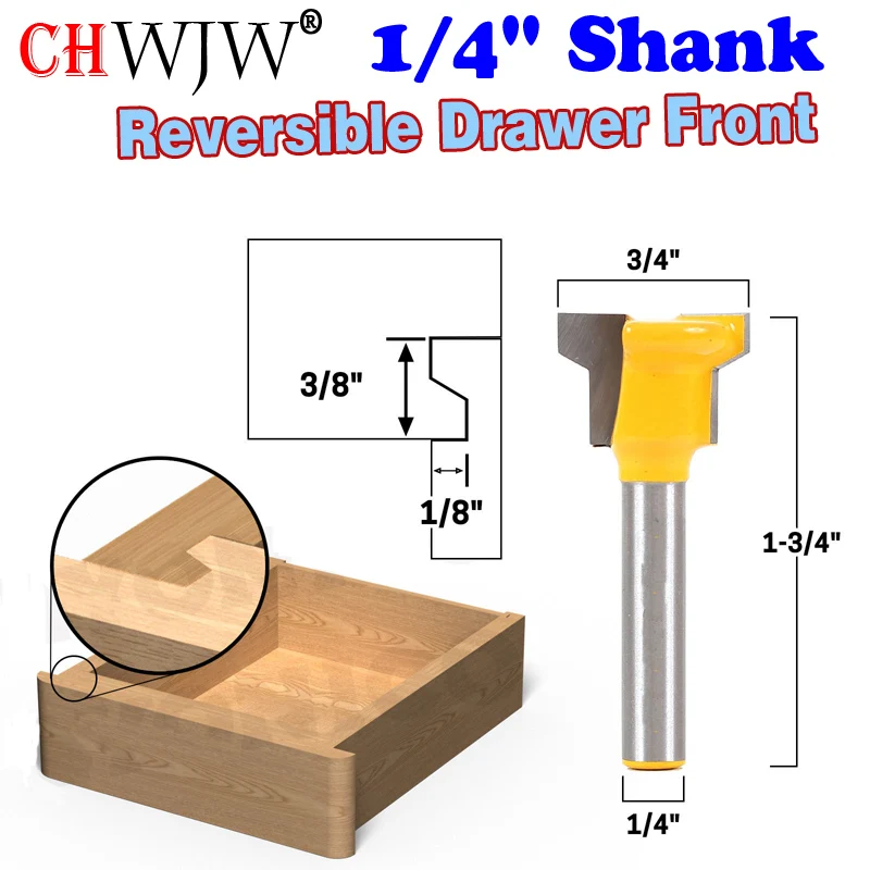 1-4-Shank-Reversible-Drawer-Front-Router-Bit-For-Woodworking-Cutter ...