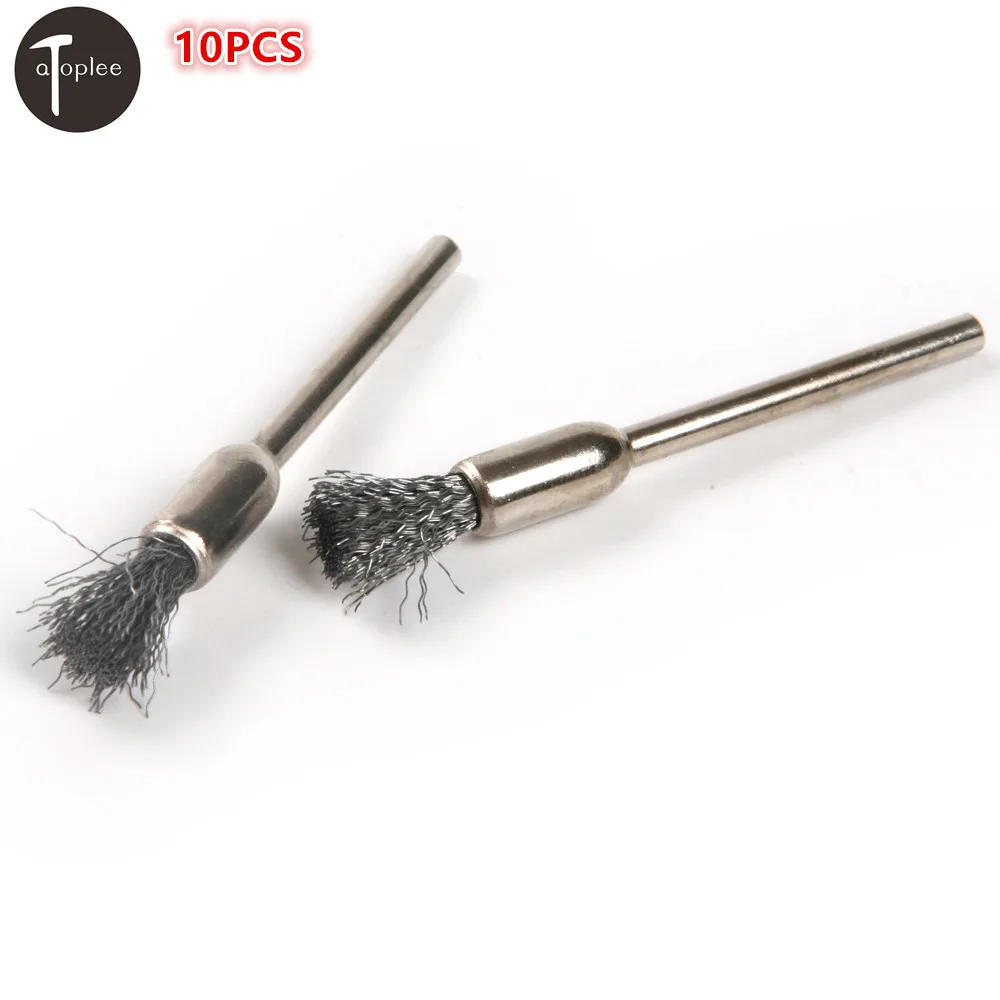 Wire Brush For Drill 20 Pcs 3 Shank Wire Brushes Wire Wheel 22 Polish ...