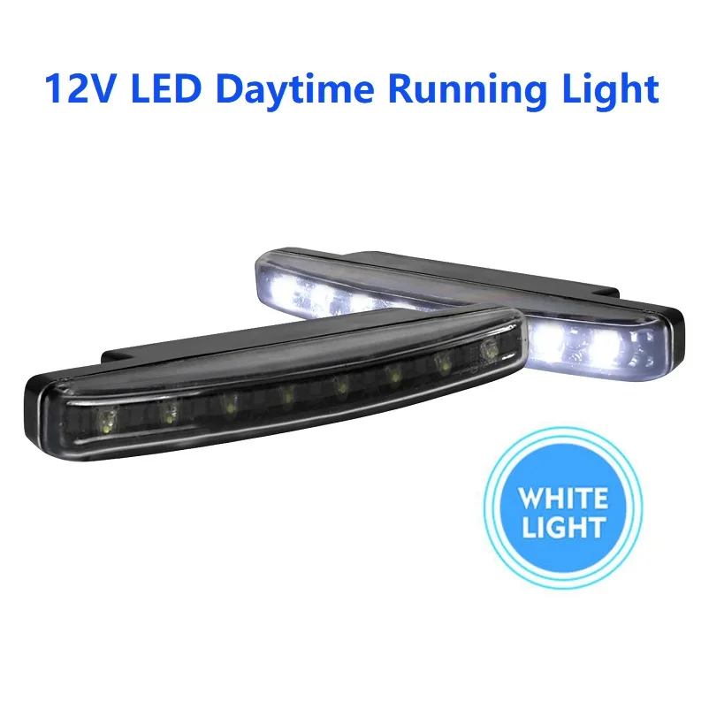 2x12V DC LED Daytime Running Lights 8LEDs Car Accessories Auto SUV ...