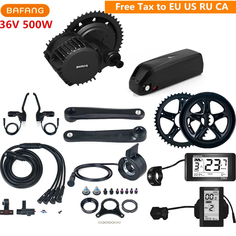 Bafang 8fun 36V 500W BBS02B Mid Drive Motor Kits C965 C961 With 36V ...