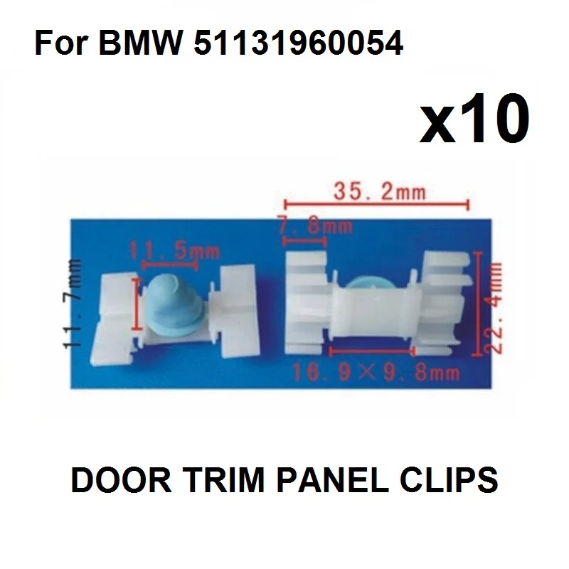 ドアトリムパネルクリップ用bmw 3シリーズe36 e46ドア成形トリムストリップクリップrubstrip x10プラスチッククリップ ...