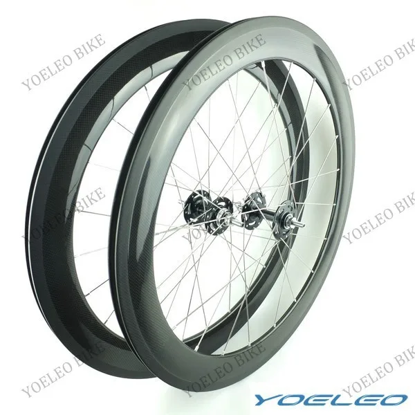 Fixed Gear Bike Carbon Wheels Clincher 60mm 700C Single Speed Wheels ...
