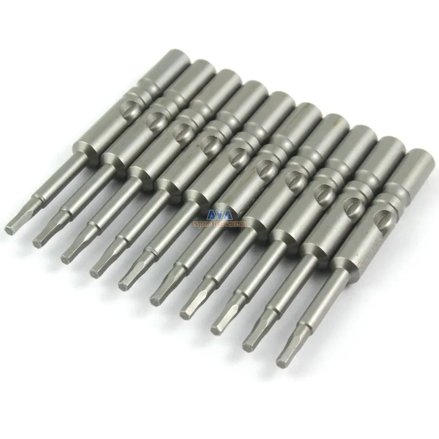 10-Pieces-Hexagon-Screwdriver-Bit-S2-Steel-6mm-Round-Shank-60mm-Long-H2 ...