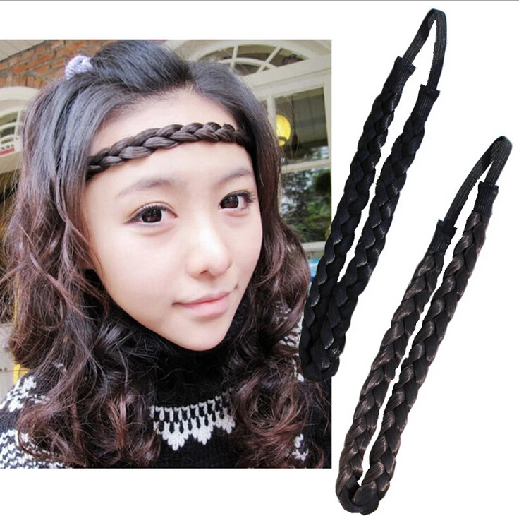 Poshspice Elastic Braided Hairband Women Wig Braid Hair Accessories ...