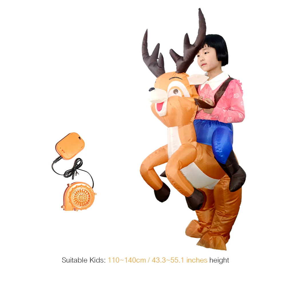 Kids Christmas Reindeer Inflatable Costume Suit Blow Up Inflatable ...