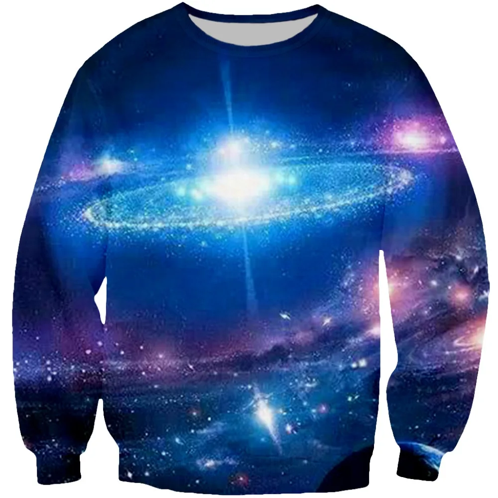 YX Girl Galaxy Clothes Womens 3d Nebula Autumn Sweatshirts Fashion Long ...