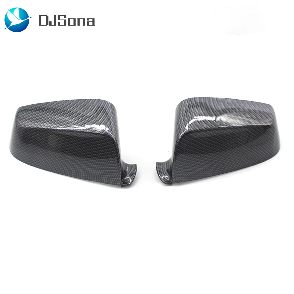 2PCS 탄소 섬유 패턴 51167187432 51167187431 사이드 미러 커버 BMW 5/6/7 시리즈 E60 F10 ...