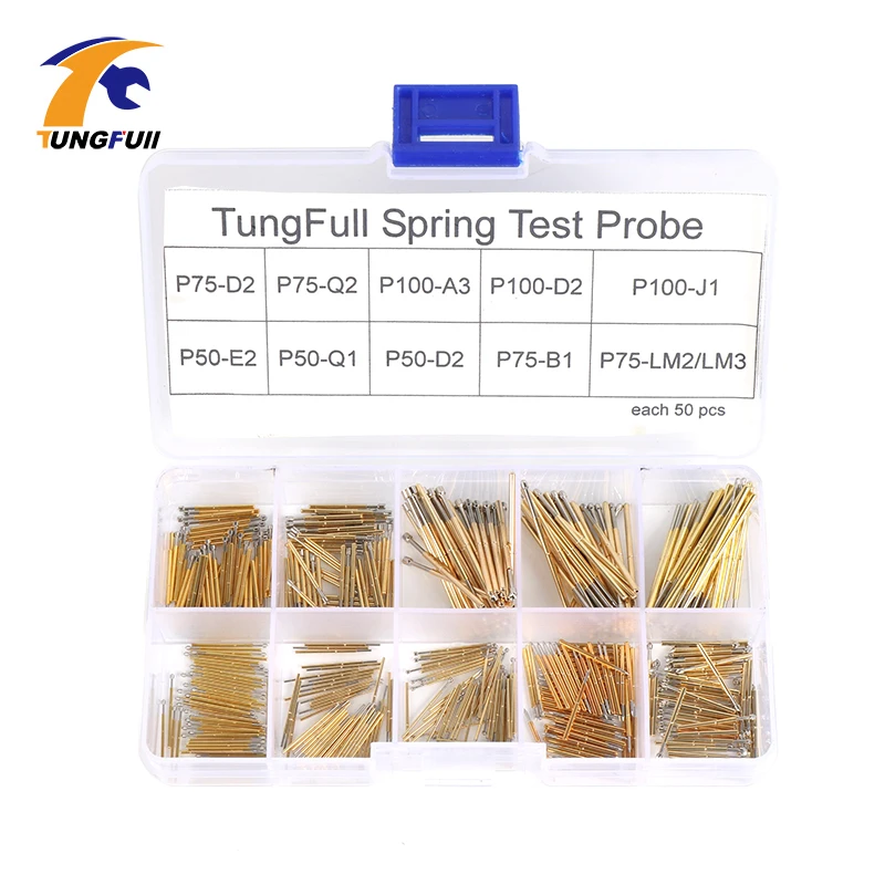 Tungfull 500 Pcs Spring Test Probe Best Promotion P50 P100 Pogo Pin ...