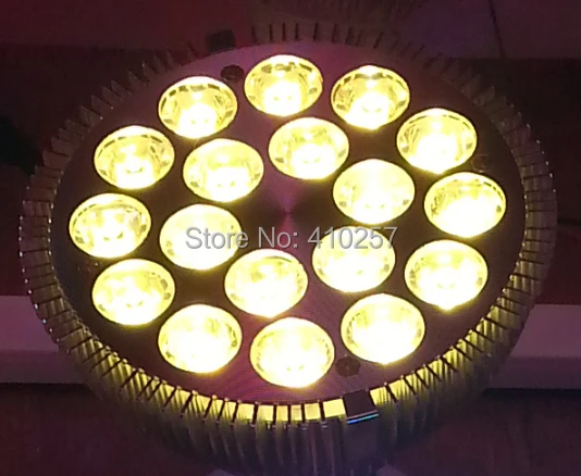 모든 노란색 580nm e27 파 38 led 성장 빛 54 w 18 pcs 3 w led 전구 dropshipping|led ...