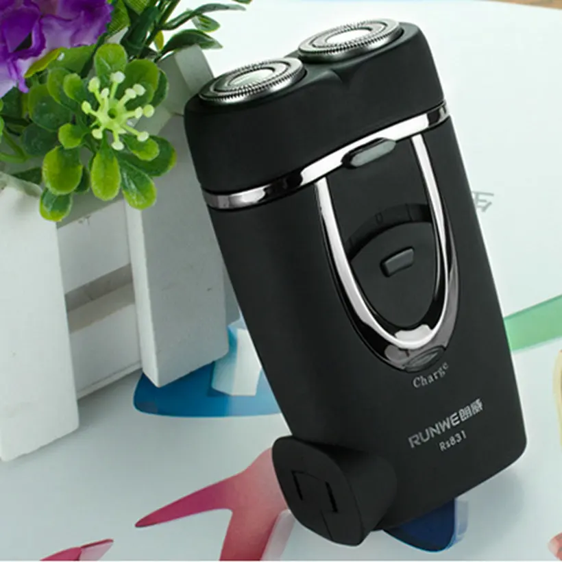 L Men Electric Shavers Razor Waterproof Rechargeable Twin Blade Double ...