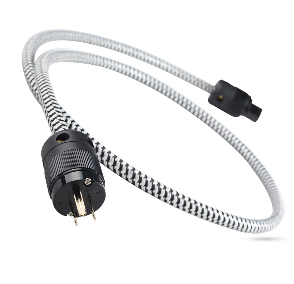 CopperColour CC Whisper II CN/US/EURO HIFI Schuko Plug Powercord Silver ...
