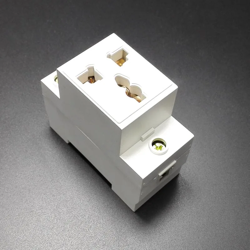 Enchufe eléctrico de 3 orificios para instalación de Riel din, enchufe ...