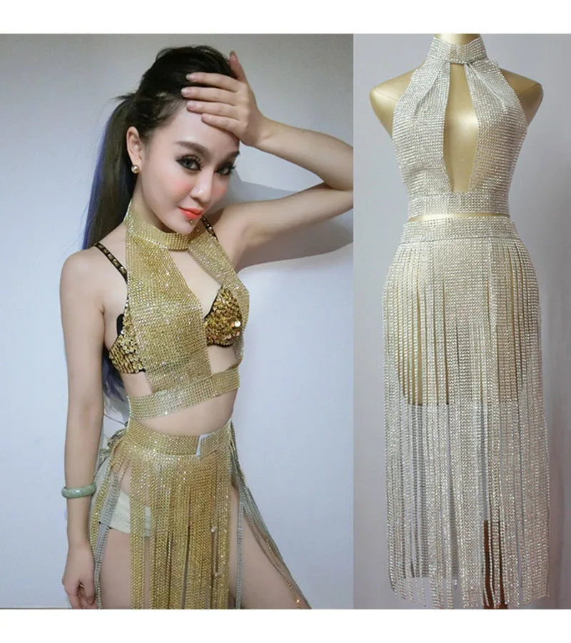 Pole Dance Clothing Sexy Coverall Uniforms Bar Singer Dance Costumes
