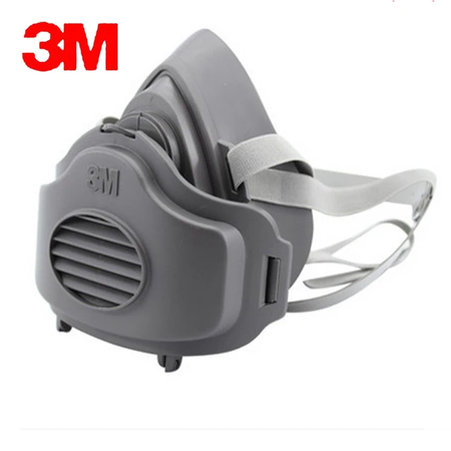 3M 3200+10pc3701CN Filter cotton Half Face GAS Mask Respirator Safety ...