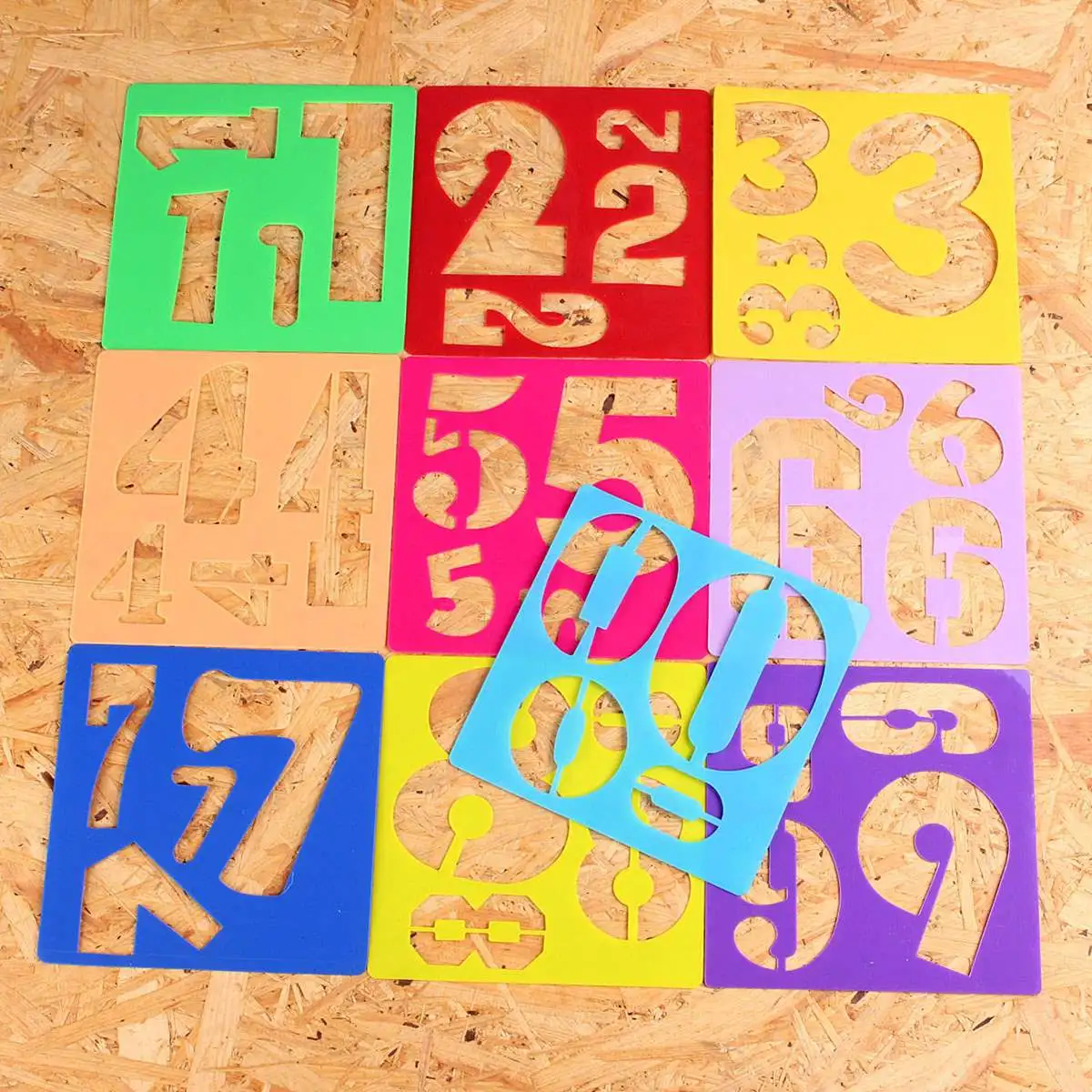 10Pcs Kids Plastic Numbers Template Craft Drawing Stencil Toy Oppssed ...