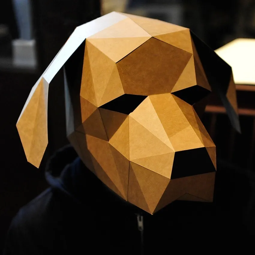 Bingo Dog Helmet Masquerade Mask DIY Paper Handmade Craft Decoration ...