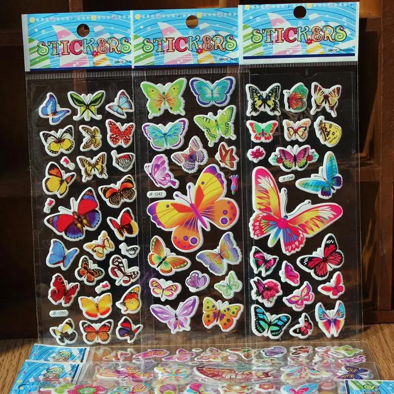 Cartoon Animal Bubble Stickers Cute 3D Cartoon Bubble Puffy Stickers ...