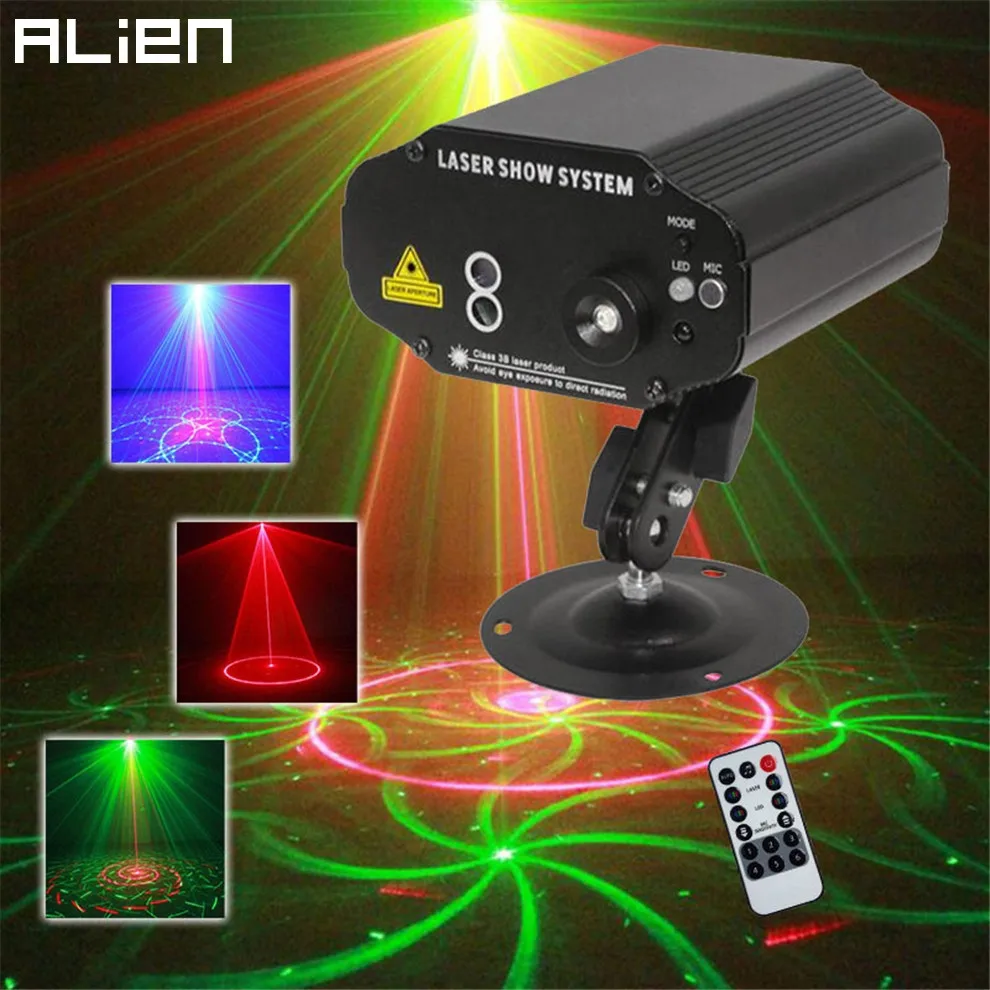 ALIEN-Mini-24-Patterns-Red-Green-Laser-Projector-Stage-Lighting-Effet ...