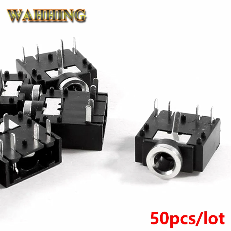 50pcs PJ 307 PJ307 3.5mm Jack Stereo Socket Audio Jack Connector DIP ...
