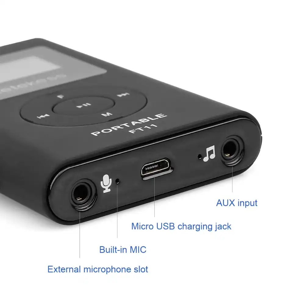 Retekess FT11 Handheld Portable Radio 0.3W FM Transmitter MP3 Broadcast ...