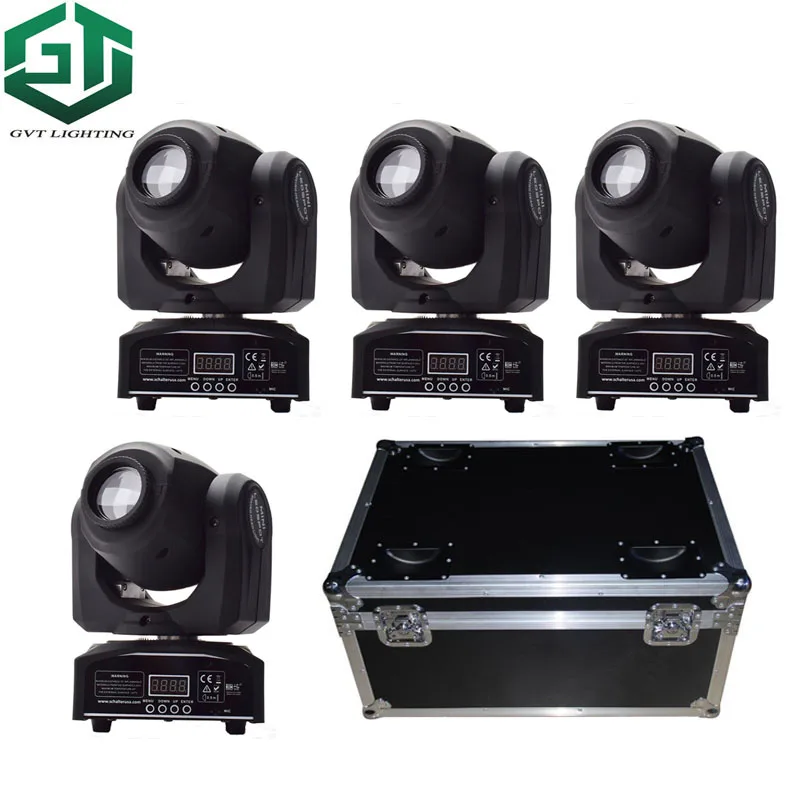 4pcs 30W mini Moving Head with flightcase packing LED Spot Moving Head ...