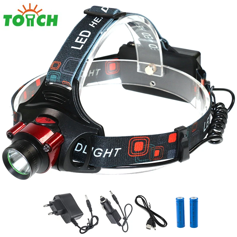 Headlight Induction Usb Rechargeable Lantern Headlamp 3000 Lumen 3 Mode ...
