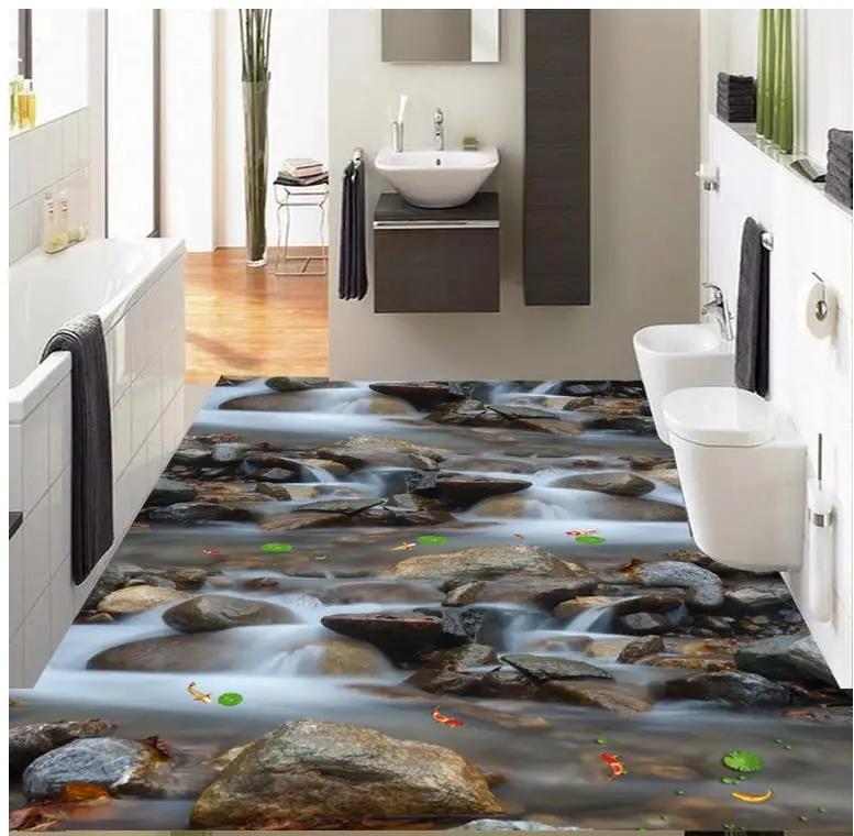 River Stone Bathroom Floor – Flooring Tips
