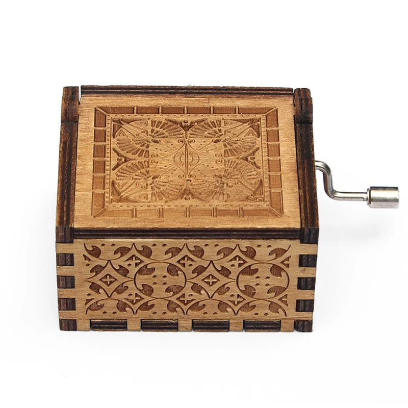 On Sale Antique Carved music box casket game of thrones Star Wars music ...