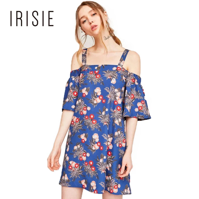 IRISIE Apparel 2018 Dress Women Clothing Casual Floral Print Backless ...