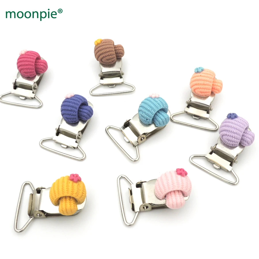 10pcs * 18mm cartoon cute mushroom shaped Baby Pacifier Clips mint teal ...