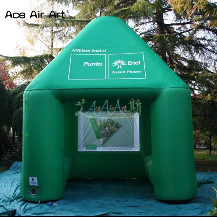 Green-Inflatable-Concession-Pavilion-Sampling-Station-Food-Kiosk-Vendor ...
