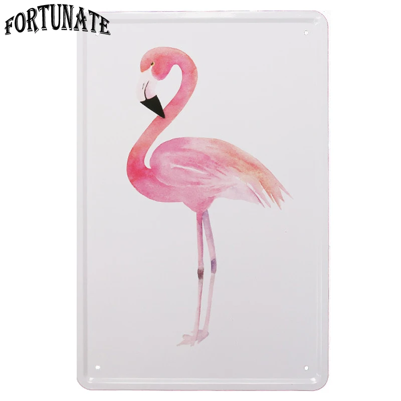 New-Pink-Flamingo-Art-Tin-Sign-Metal-Signs-Home-Decor-Vintage-Tin-Signs ...