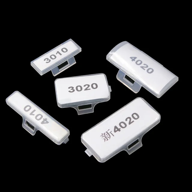 50pcs 10x31mm 20x31mm 10x43mm 19.1x41mm Transparent Plastic Cable Name ...