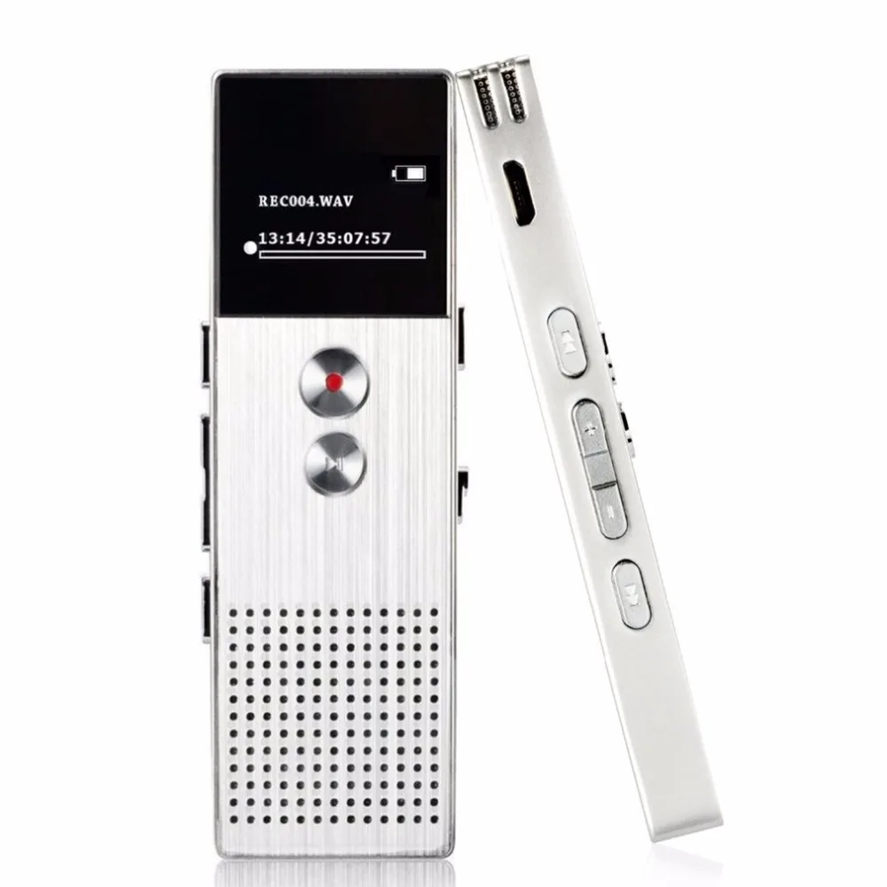 Professional Audio Recorder HD Dual Microphone Recording Digital Voice ...