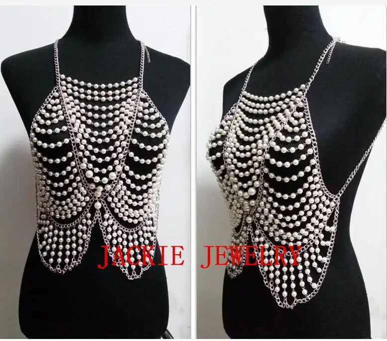 Free Shipping New Style B707 Women Fashion Silver Chains White ...