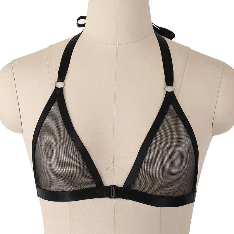 See Through Lace Caged Bralette Tops Sheer Chest Bra For Women Fashion