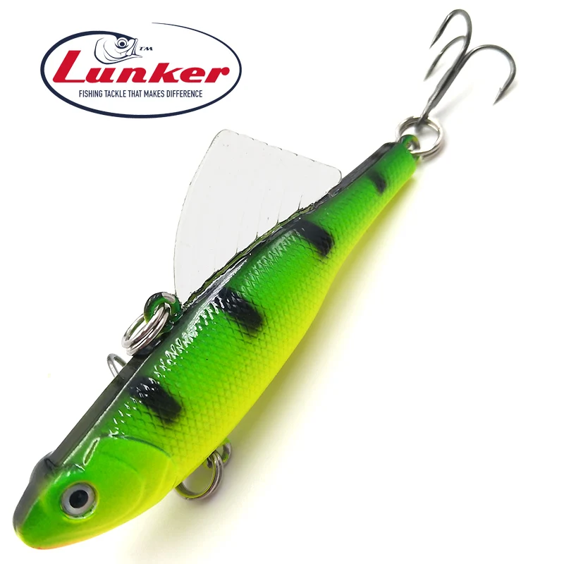 Lunker VIB 18g 6.9cm fishing lure wing fin plug crankbait winter ...