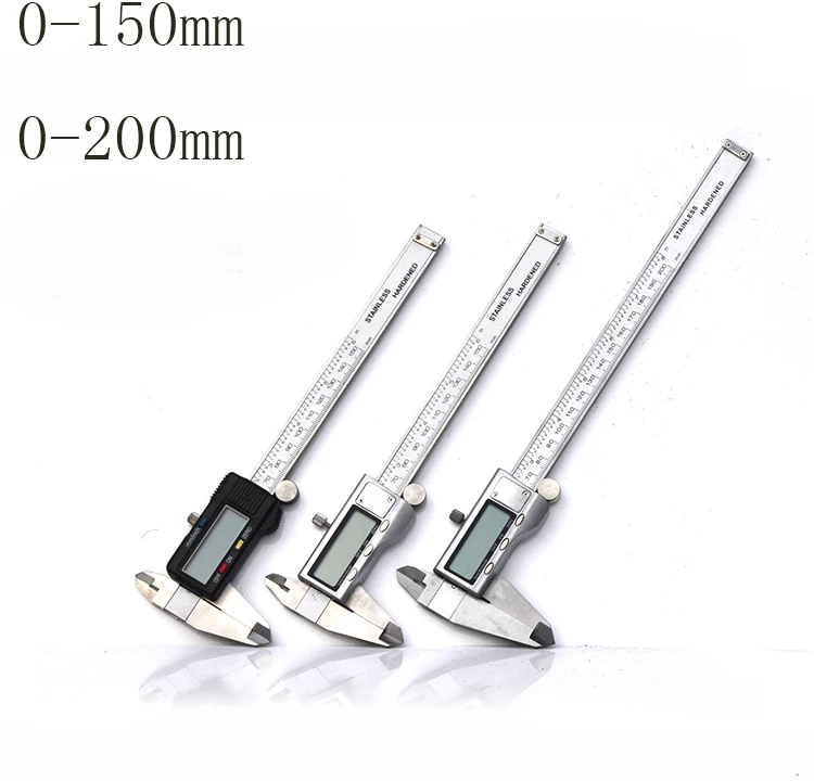 LCD Digital Caliper 0 150mm/6" Stainless Steel Metal Casing Digital ...