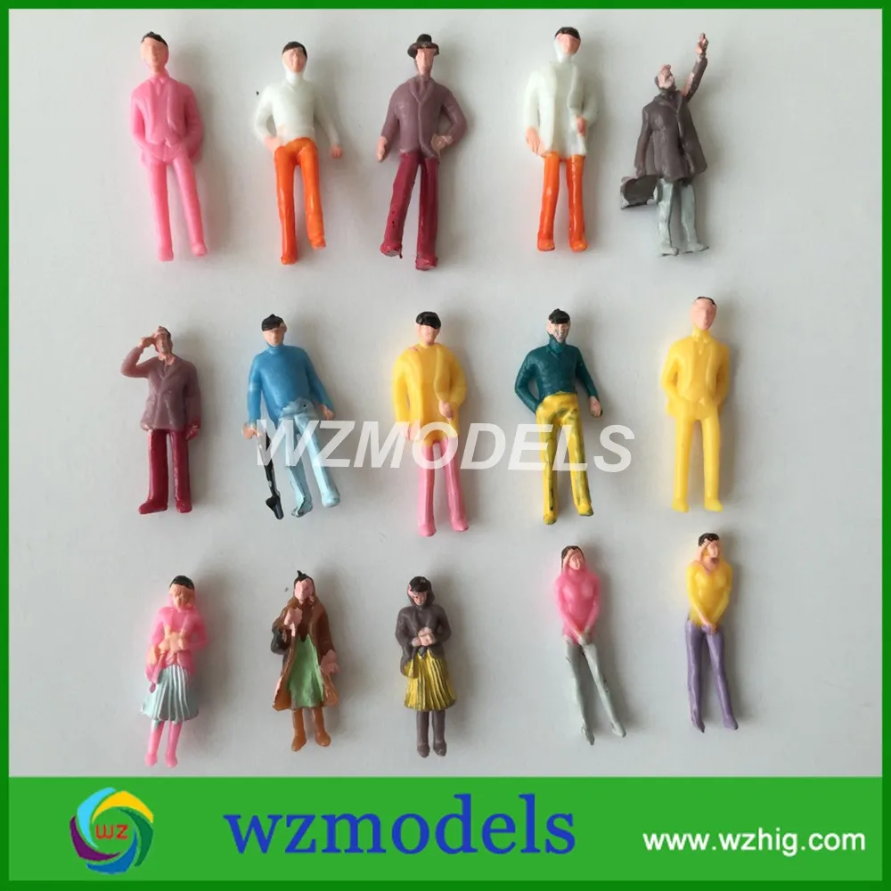 Free Shipping 500pcs Architecture Scale Model Figure Plastic Miniature ...