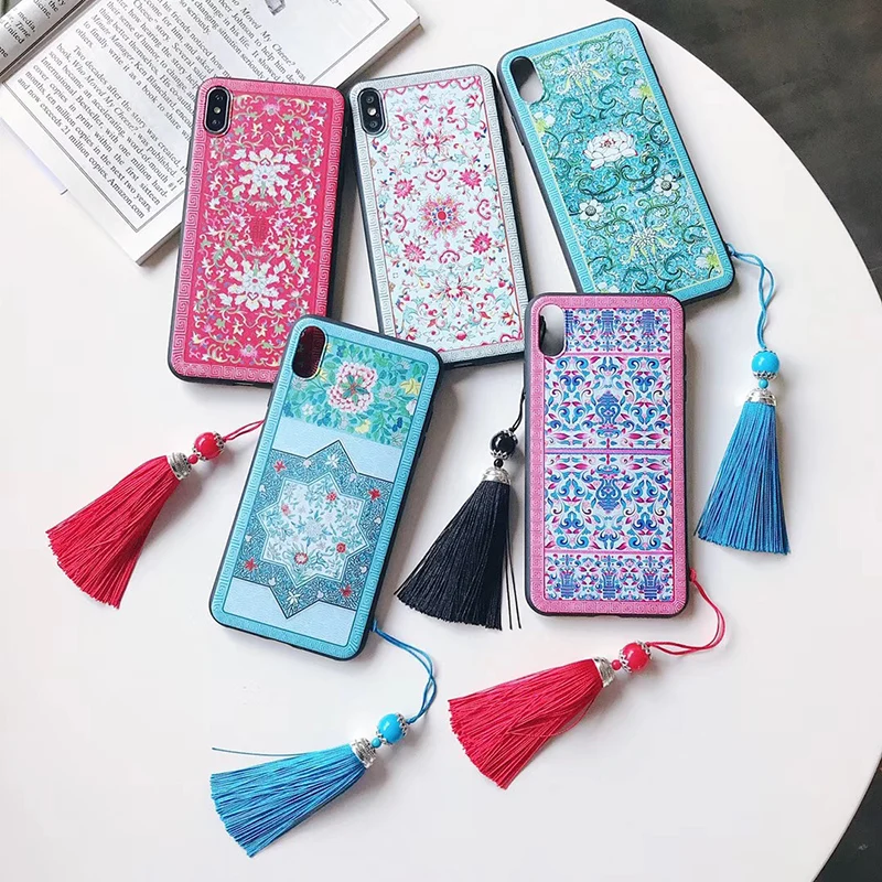 Retro Chinese Style Phone Case For iPhone 6 6s 7 8 plus Case For iPhone ...