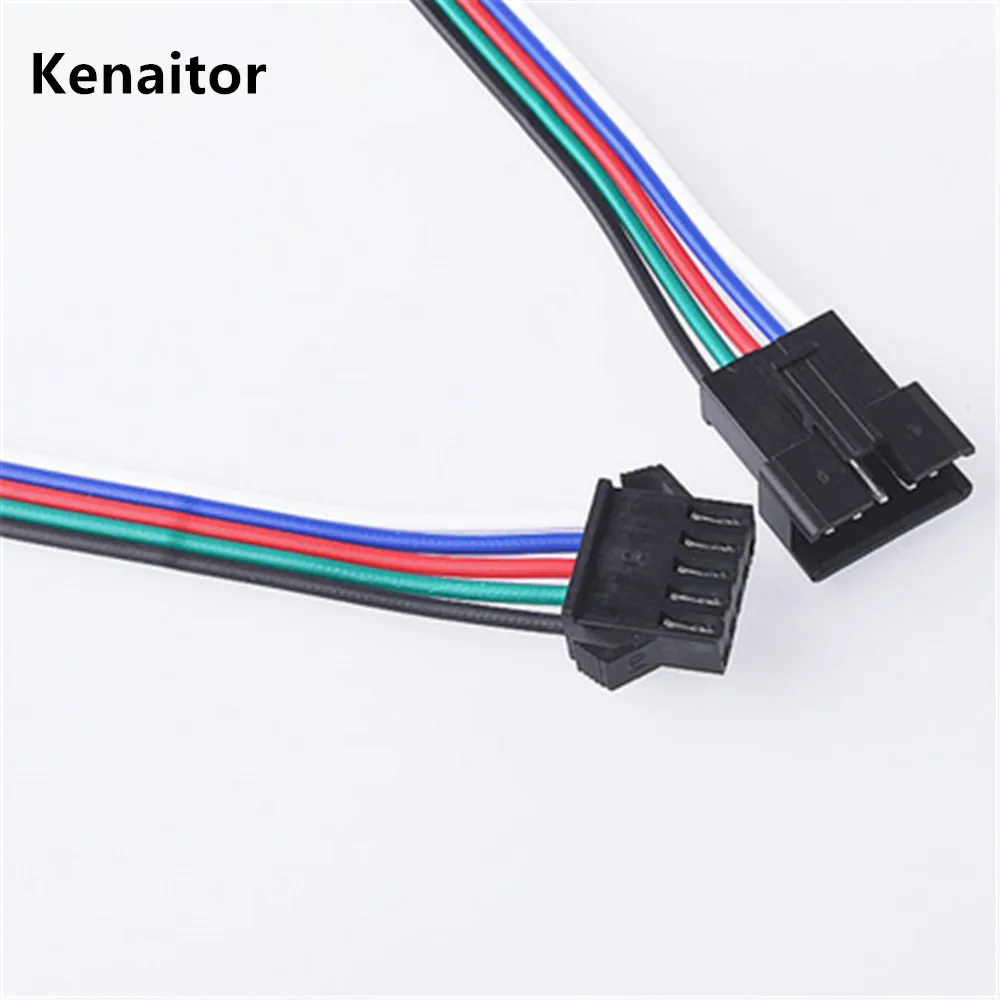 5pin 100pcs led connector Male/female JST SM 5Pin Plug Connector Wire ...