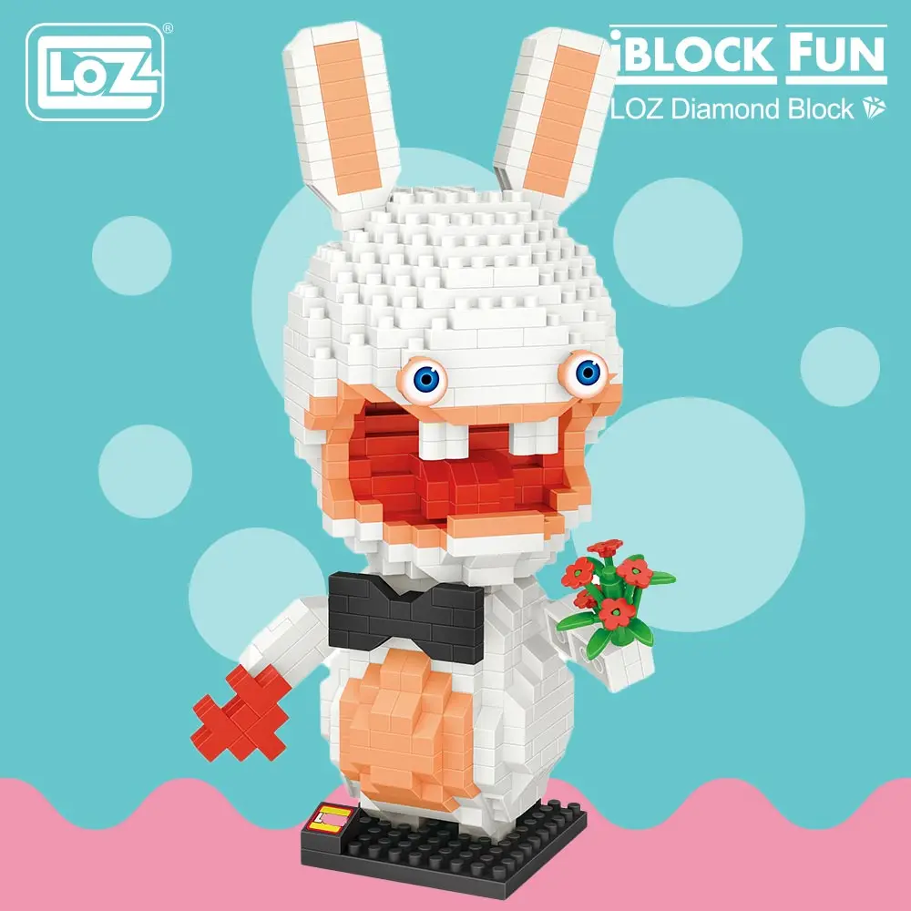 LOZ Diamond Blocks Rabbit Toy Doll Micro Building Blocks Assembly Toy ...
