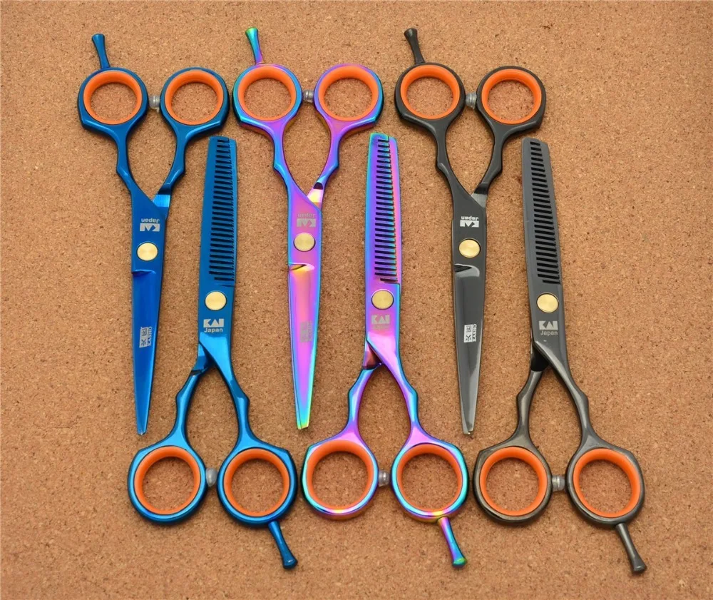 707# 5.5'' Japan Kasho TOP GRADE Hairdressing Scissors JP 440C Purple ...