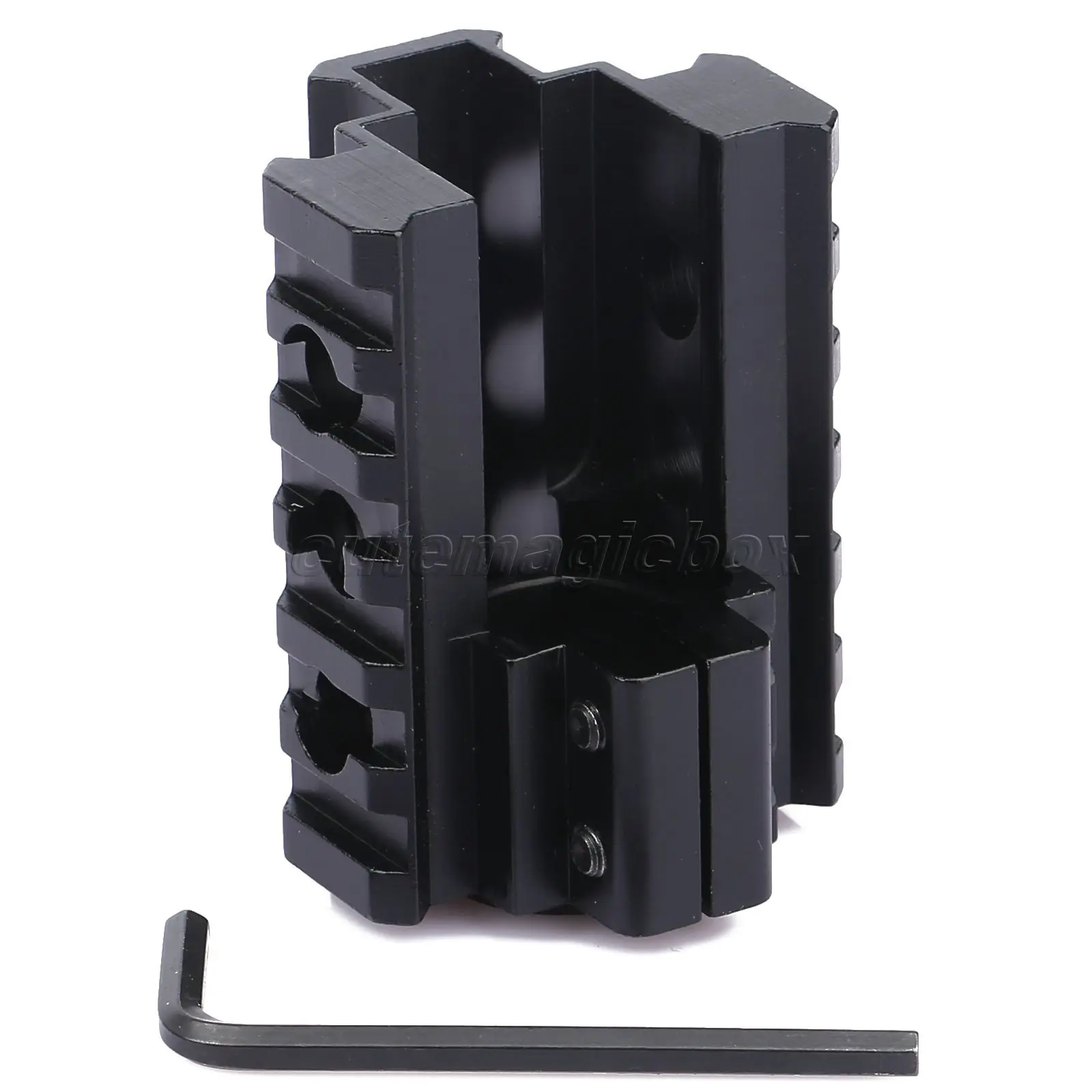️ ️ Tactical Hunting Tri-Rail Barrel Mount Aluminum Tri Side 20mm ...