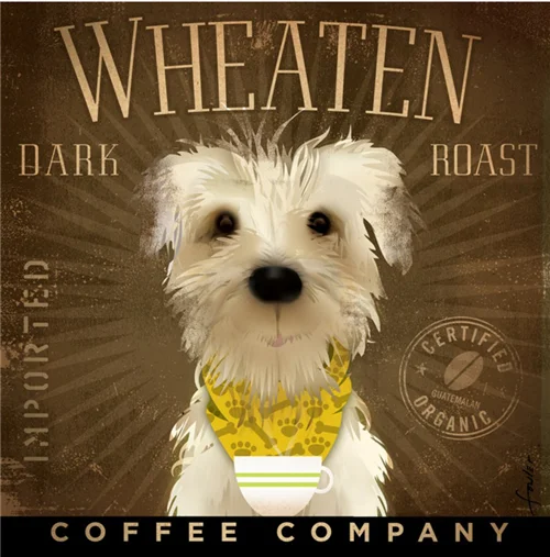 Yellow Dog Posters and Prints Animals Painting Wall Art Retro Kids Room ...