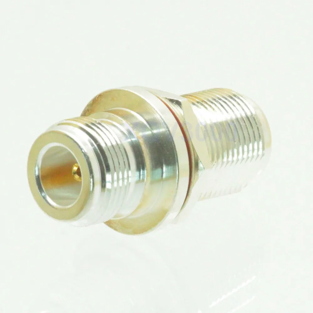 Adapter converter N female jack to N female jack pin bulkhead silver RF ...